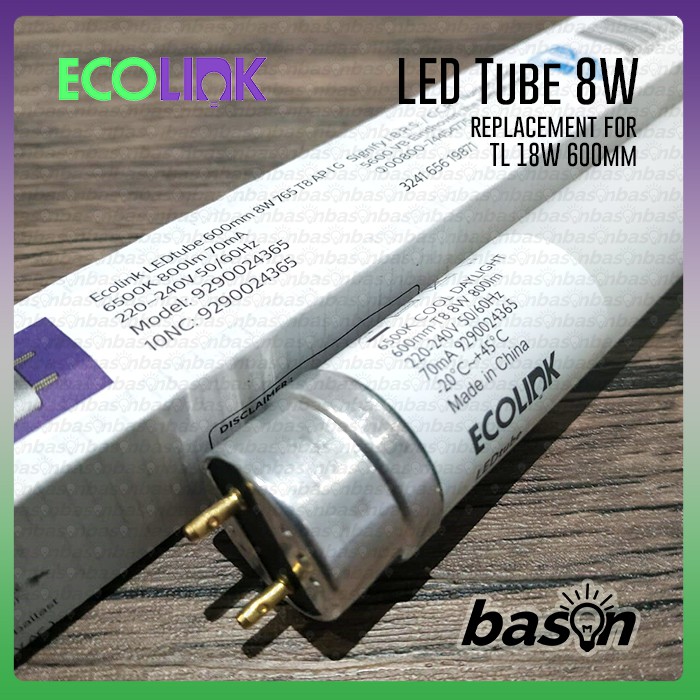 Ecolink LED Tube 8W T8 AP IG 600mm - TL LED 220V | Shopee Malaysia