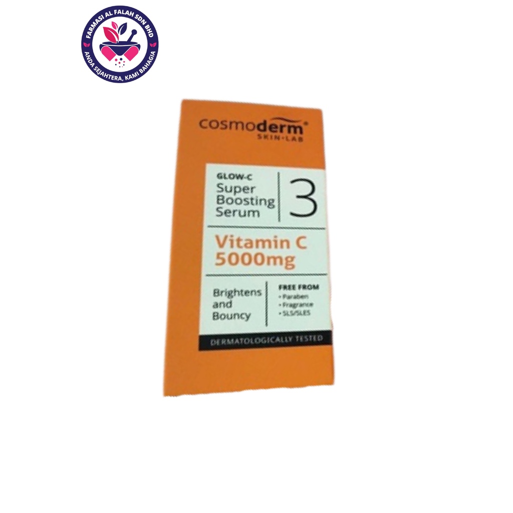 Cosmoderm Glow C (3/Super Boosting Serum Vitamin C 5000mg) | Shopee ...