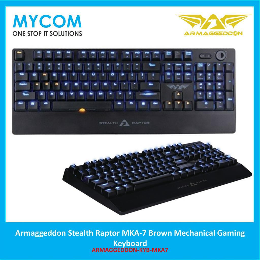 Armaggeddon Stealth Raptor MKA-7 Brown Mechanical Gaming Keyboard ...