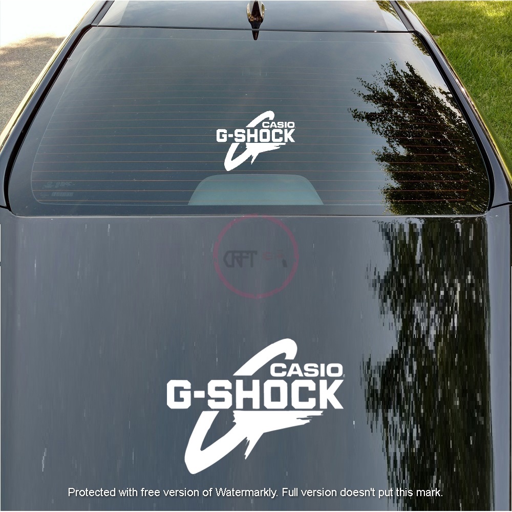 CFS186 Casio G-Shock G Shock Stiker Sticker Vinyl Decal Stripes Cermin ...
