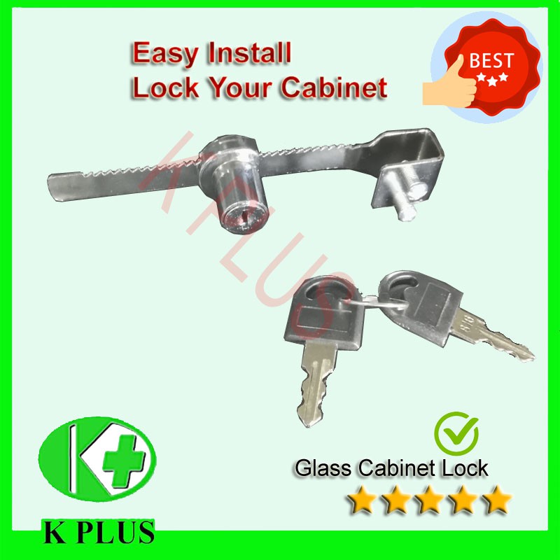 Glass cabinet lock sliding glass door lock kunci almari kaca cabinet ...