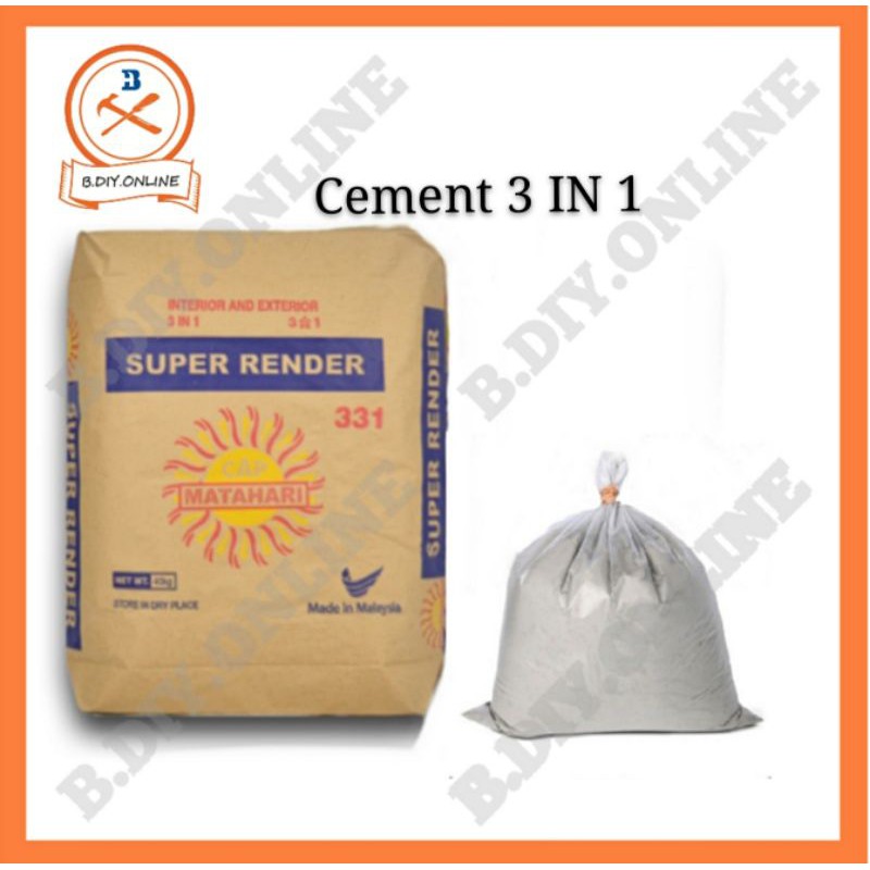 3 IN1 Simen+Pasir+Plaster Campur / Mixed Cement | Shopee Malaysia