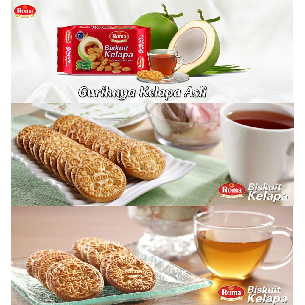 Roma Biskuit Kelapa Coconut Biscuit 300g x 24 pack (1 Cartoon)(EXP:03/ ...