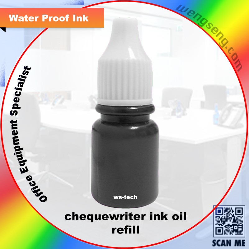 Cheque Writer Ink Oil / Cheque writer refill ink / Mesin Menulis Cek ...