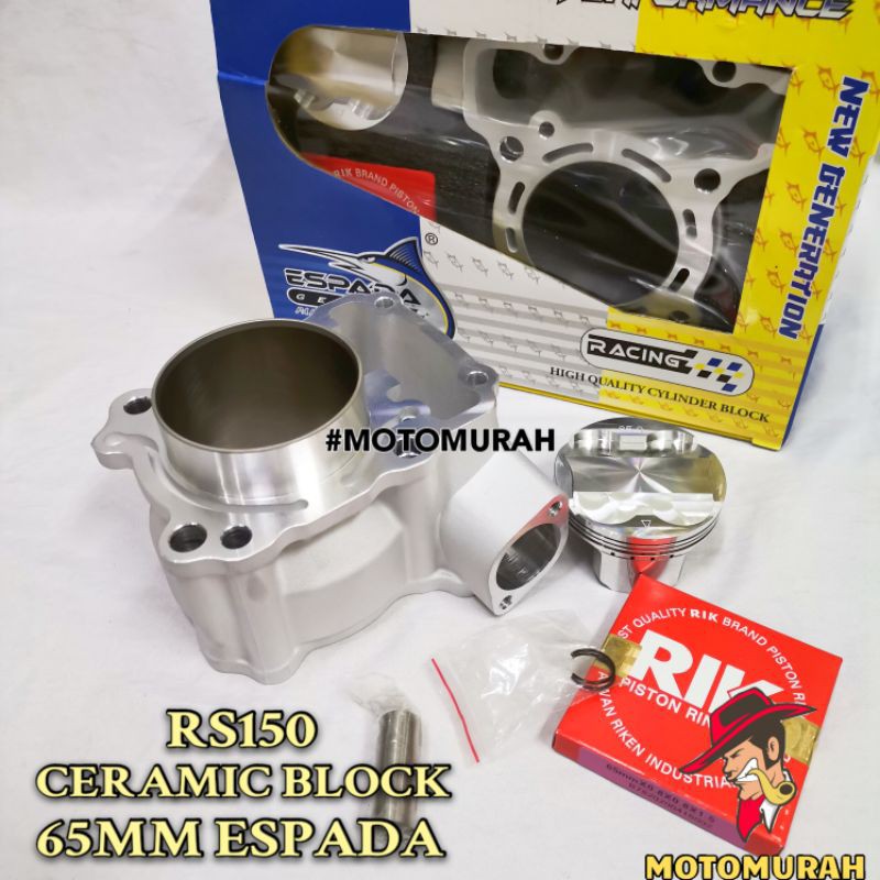 ESPADA RS150 RS 65mm CERAMIC RACING BLOCK **FORGED PISTON** | Shopee ...