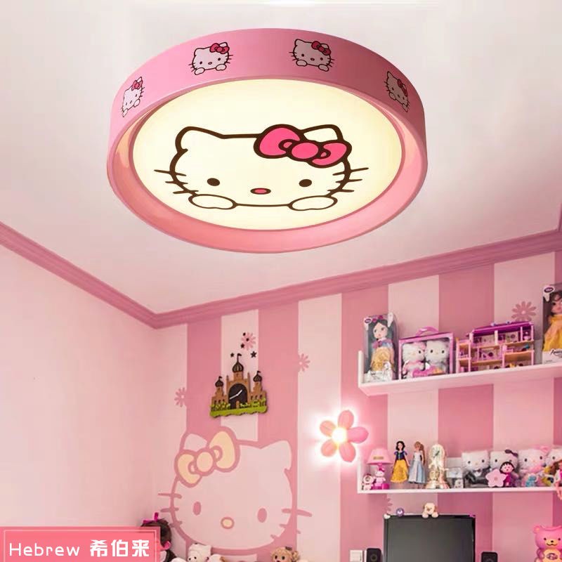LED round ceiling light Hello Kitty 72W bedroom child tricolor eye ...