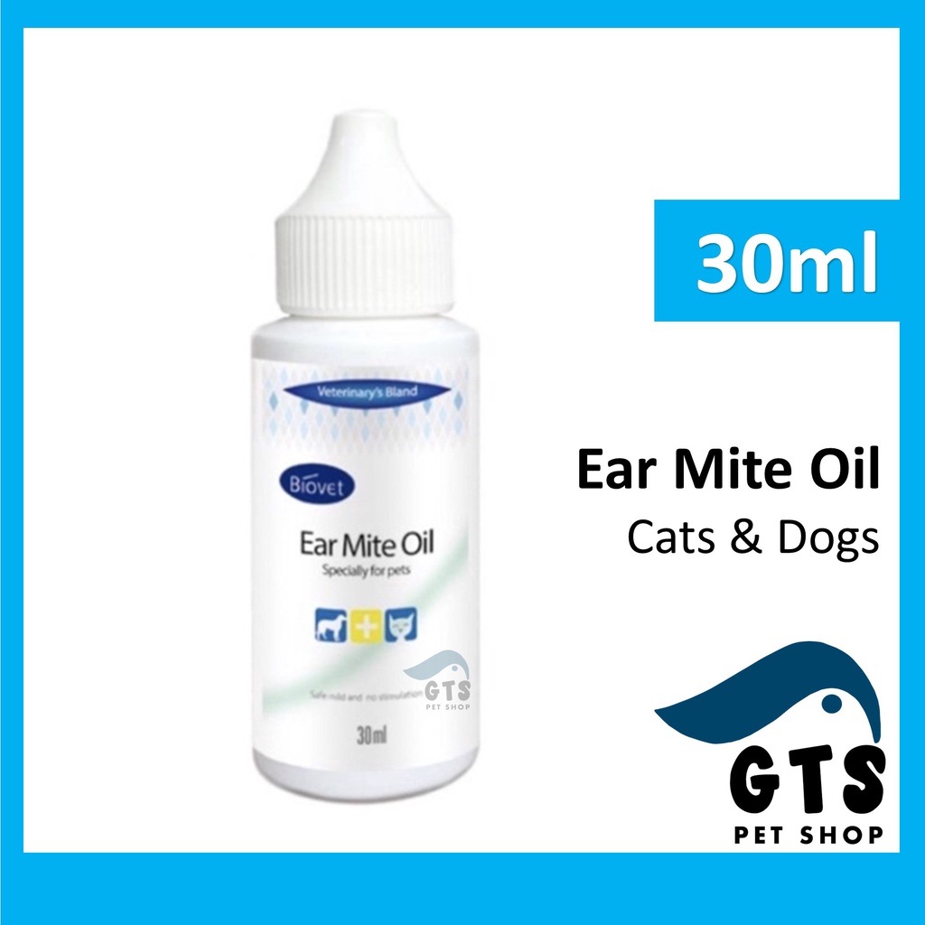 Biovet Ear Mite Oil 30ml Pet Anti Ear Mite Solutions for Dogs & Cats ...