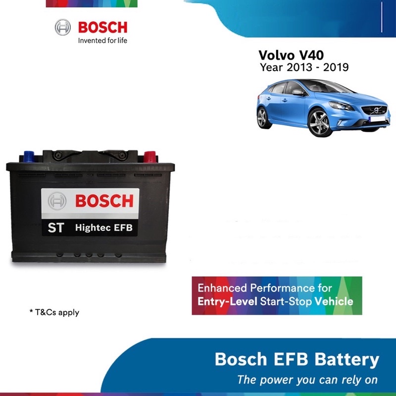 Bosch ST Hightec EFB LN3 / DIN70 Battery for Volvo V40 (12-month warranty) | Shopee Malaysia