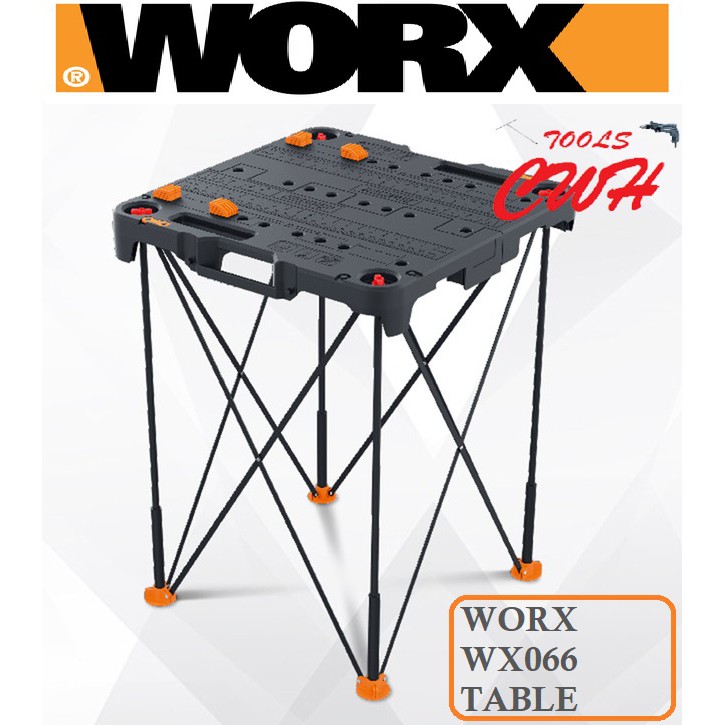 WORX WX066 60cmX60cm 135kg Capacity Portable Folding SideKick Work ...