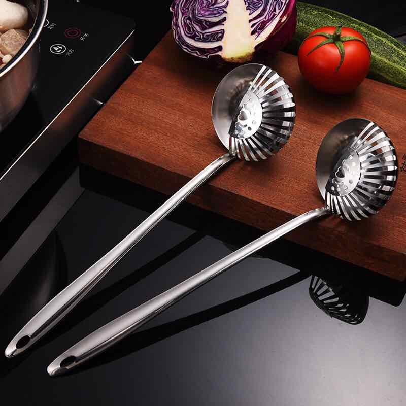 [Chin Mad] Stainless Steel Steamboat Ladle Straining Spatula | Shopee ...