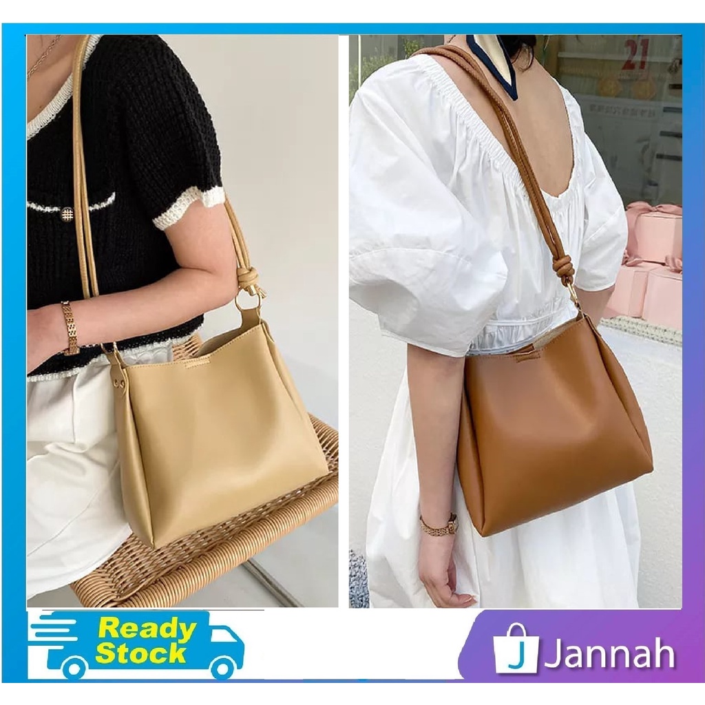 Jannah Beg Tangan Wanita Beg Bahu (Knot Button Travel Office Dinner ...