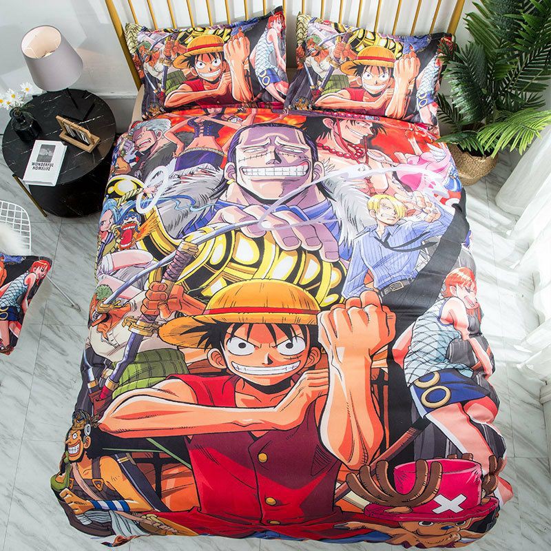 One piece anime bedsheet set cadar 4in1 single queen king Luffy Budak ...