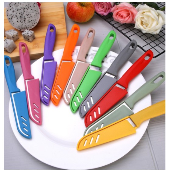 Candy Color Fruit Knife Stainless Steel Peeler Portable Knife Cut ...