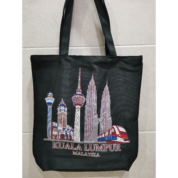 Canvas Bag - Tote Bag (L) Bag klcc / handbag / Souvenir / multifunction ...