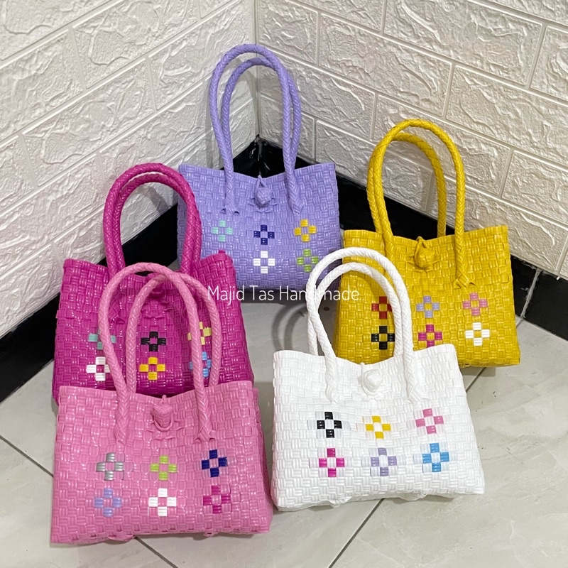 Jali Bag with Floral Motifs, Small Size Handbag, Woven Bag | Shopee ...
