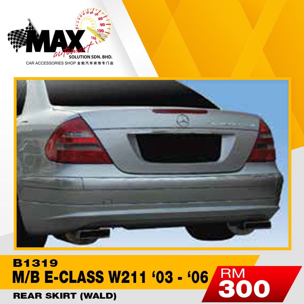 B1319 MERCEDES BENZ E CLASS W211 2003-2006 REAR SKIRT WALD FIBREGLASS ...