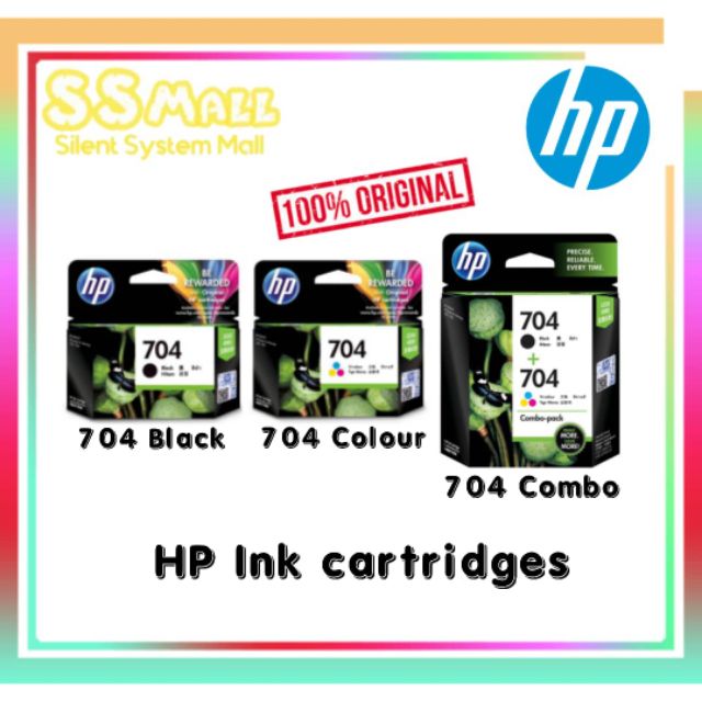 HP 704 BLACK / COLOR / COMBO PACK Ink Cartridge | Shopee Malaysia