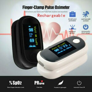 🔥2 Year Warranty🔥 Rechargeable USB Finger Clip Fingertip Pulse Oximeter ...