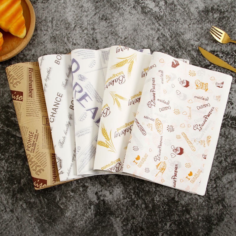 Toast Sandwich Wrapper Paper/Baking Wrapping Paper 100's/50'pcs 三明治包装纸 ...