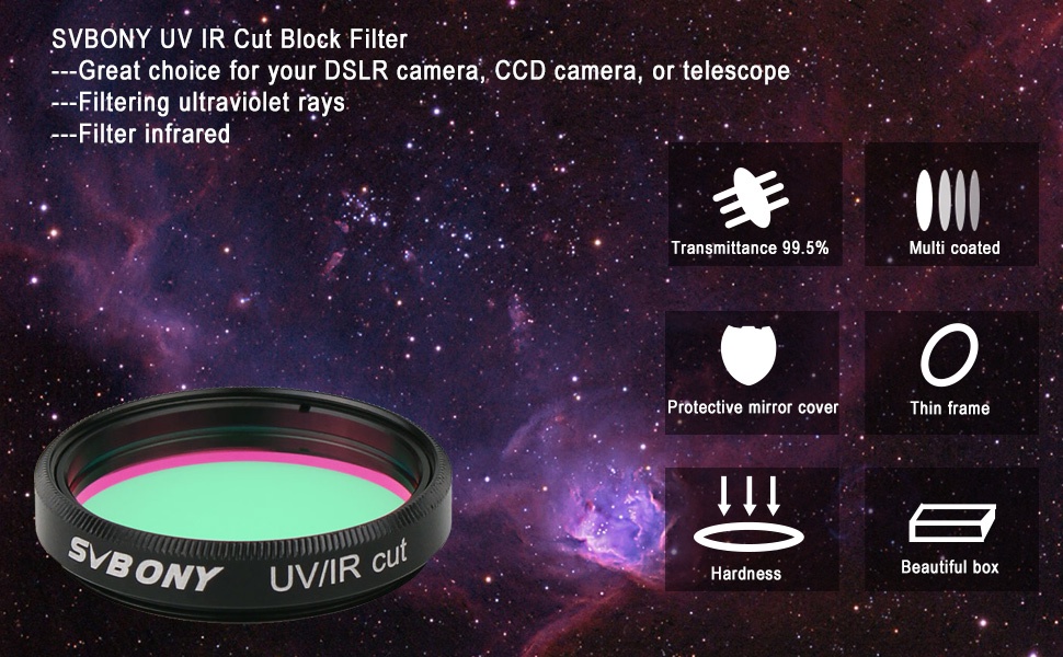 SVBONY UV/IR Cut Block Telescope Filter For Astronomy Astrophotography ...