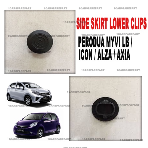 PERODUA MYVI LB/ICON/ALZA/AIXA SIDE SKIRT LOWER CLIPS(ORIGINAL ...