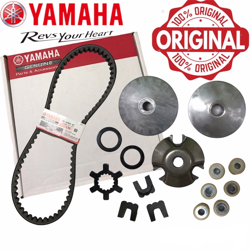 🔥100% ORIGINAL YAMAHA EGO AVANTIZ/ EGO SOLARIZ (2PH) FRONT PULLEY SET PULLEY FRONT SET V-BELT ...