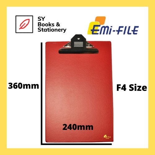 EMI-FILE F4 Wire / Jumbo Clip Board File Folder / Wire Clip Board ...