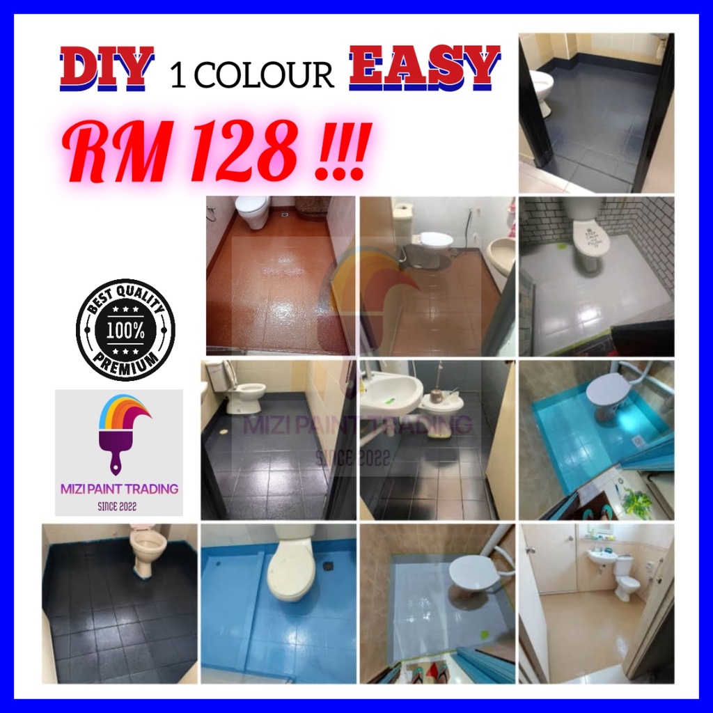 FULL SET Epoxy Floor Coating [ FREE Painting Tool Set ] 1L PRIMER ...