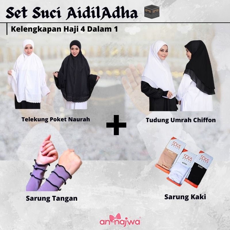 SET UMRAH KIT HAJI SET TANAH SUCI SET TELEKUNG UMRAH SET GIFT UMRAH HAJI BY ANNAJWA | Shopee ...