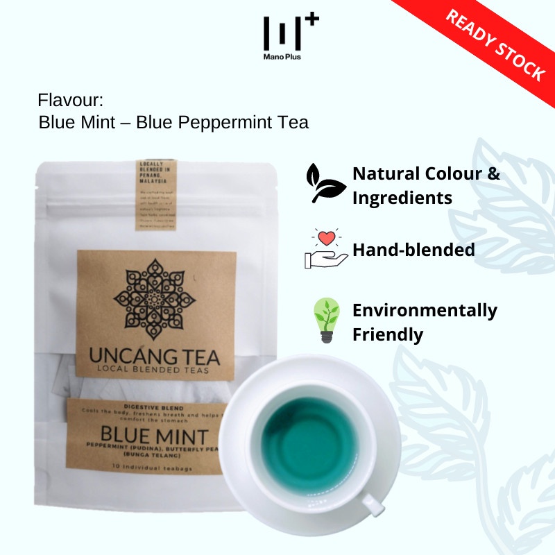 Mano Plus Uncang Tea Teh Uncang Taste Flavor Blue Mint Tea bag Filter ...