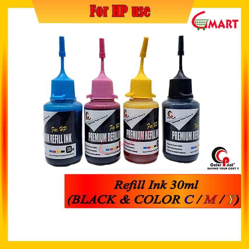 HP Refill Ink 30ml (Black & Color) for Deskjet Printer OEM | Shopee ...