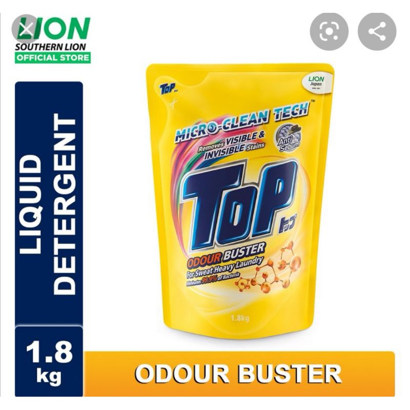 Top Odour Buster Liquid Detergent Refill Pack 1.5kg | Shopee Malaysia