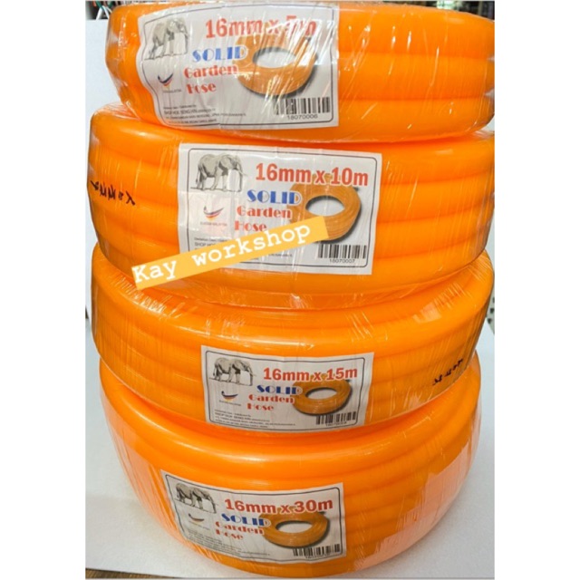 16MM(5/8")SOLID Garden Orange Gajah Hose 5, 10 , 15 , 30 meter Pipe ...
