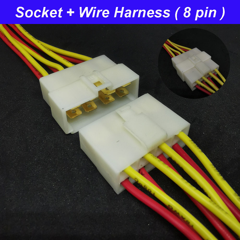 CS 1/2/3/4/6/8PIN Male Female Socket Wayar Lampu Sambung Connector Plug ...