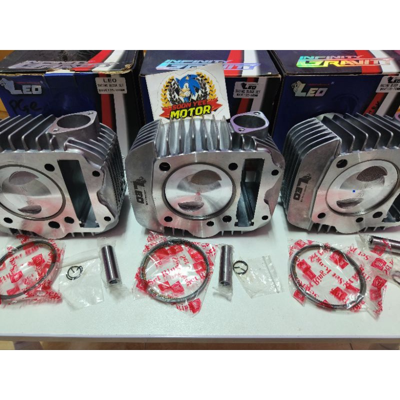 Wave 125 Block Custum57MM 60MM 63MM 65MM 68+5MM 70+5MM（Leo） | Shopee ...