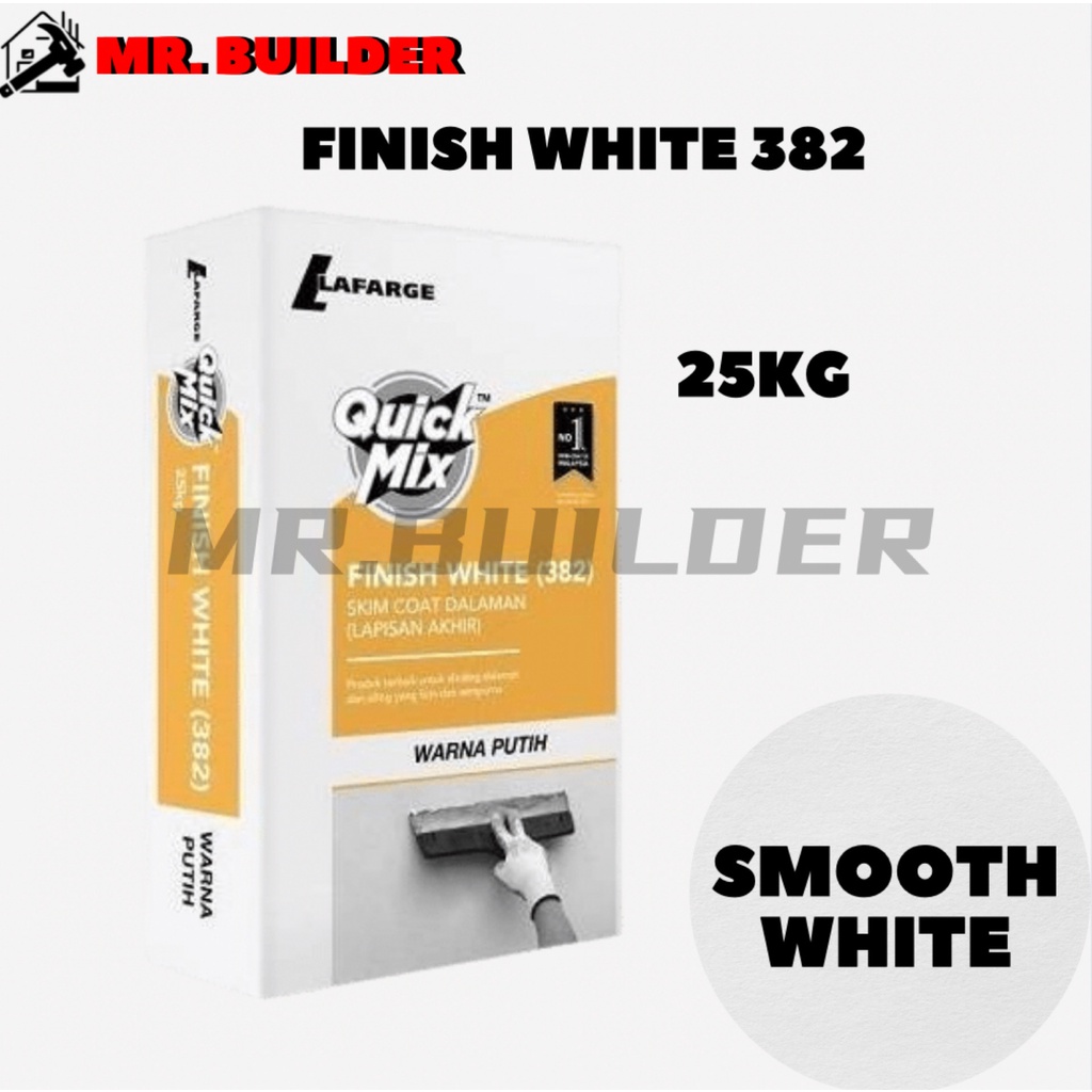 LAFARGE (25KG) QuickMix 380 388 382 385 Grey White Rough Smooth Skim ...
