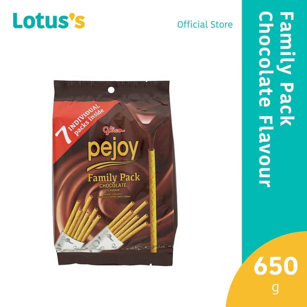 Glico Pejoy Family Pack Chocolate Flavour Biscuit Stick 7 Packs 126g ...