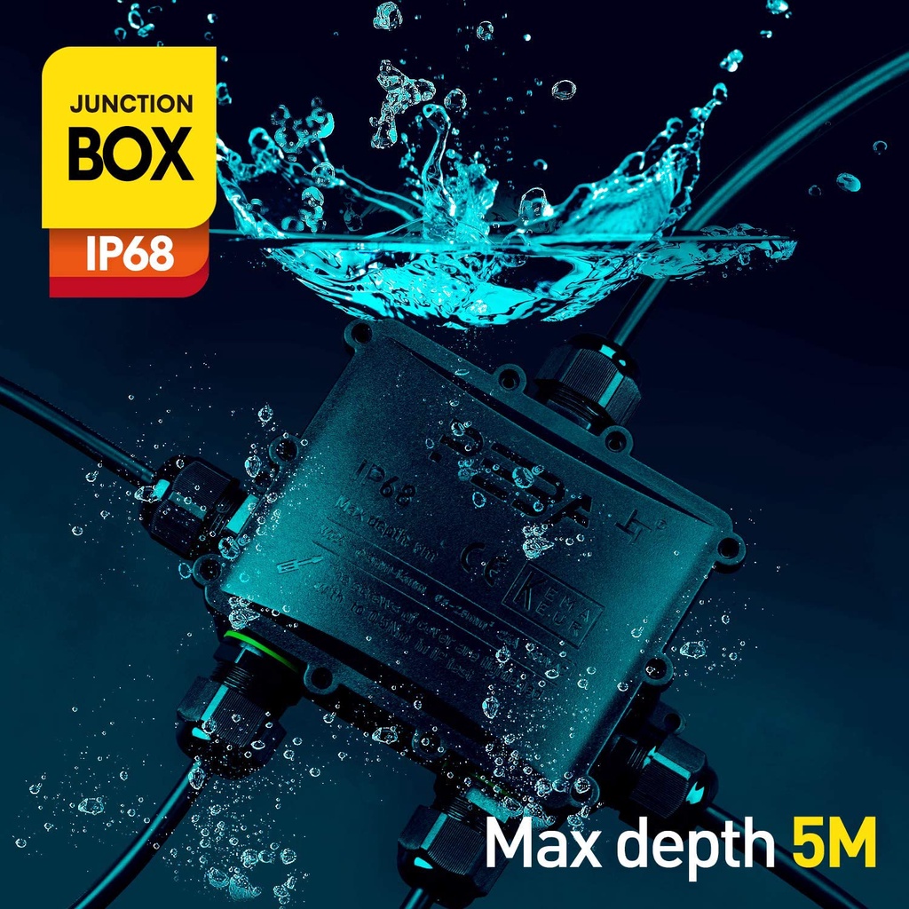 PEBA Waterproof Junction Box IP68 4 Way Outdoor Electrical Connector ...