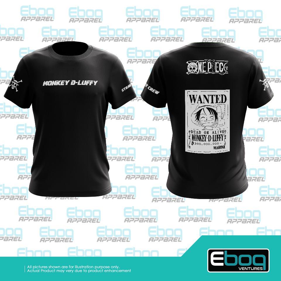 [Ready Stock] Tshirt Anime One Piece 03 Black Sublimation / AB Baju One ...