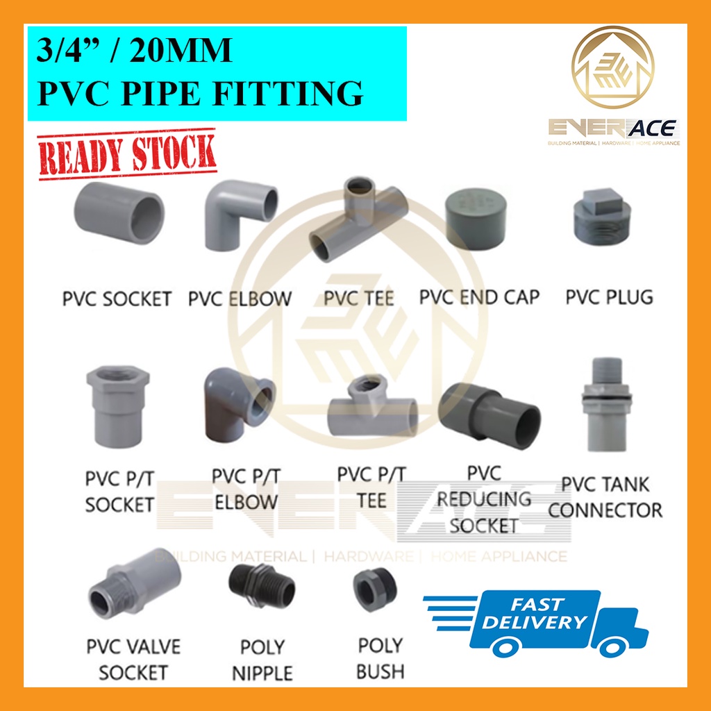 PVC Fitting Connector 20mm CLASS E Socket Elbow Tee PT Socket Valve ...
