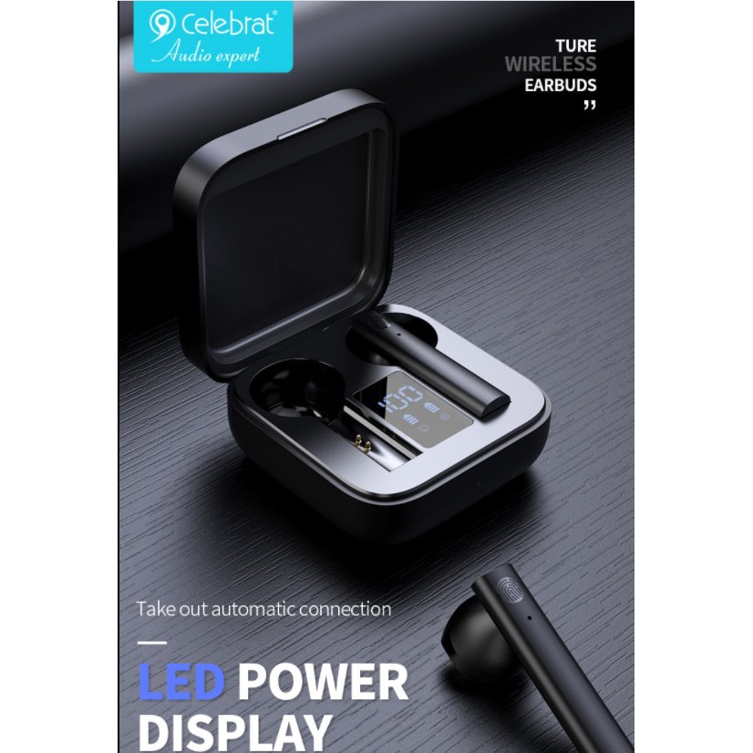 CELEBRAT TWS-W12 W26 W27 TRUE BASS SURROUND WIRELESS BLUETOOTH E-SPORTS ...