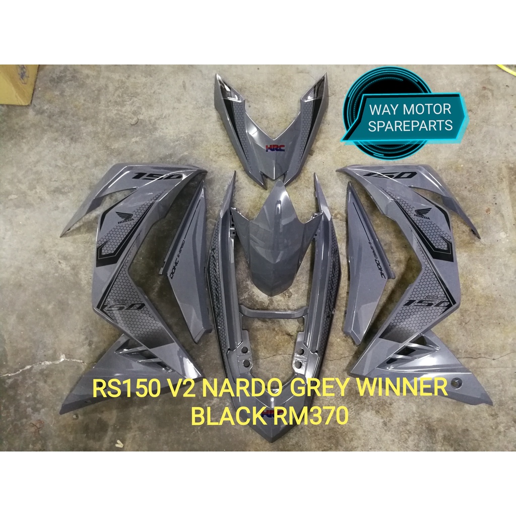 [READY STOCK] HONDA RS150 V2 COVER SET NARDO GREY WINNER BRAND MAGIC ...