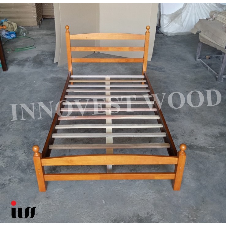 Innovest Wood - Fully Solid Wooden Bed Frame/Katil Kayu (SB 4025 ...