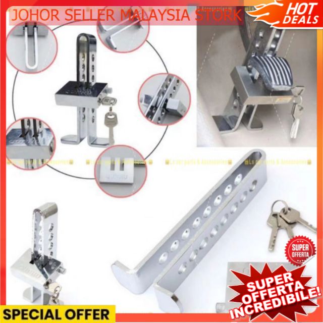Car Pedal Lock Brake Anti Theft High quality Security Stainless Steel ...