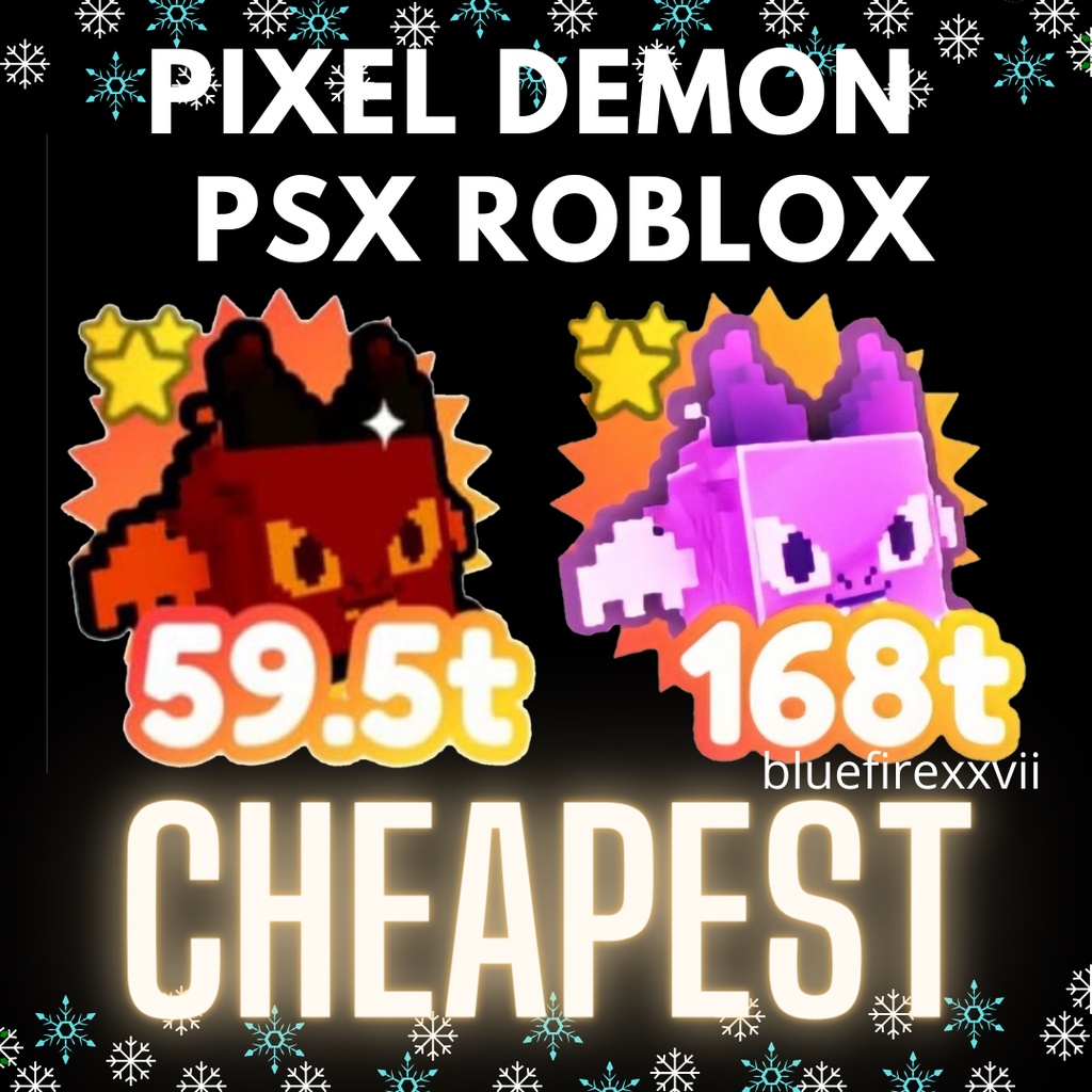 [ROBLOX] PET SIMULATOR X NEW MYTHICAL PIXEL DEMON (CHEAPEST) | Shopee ...