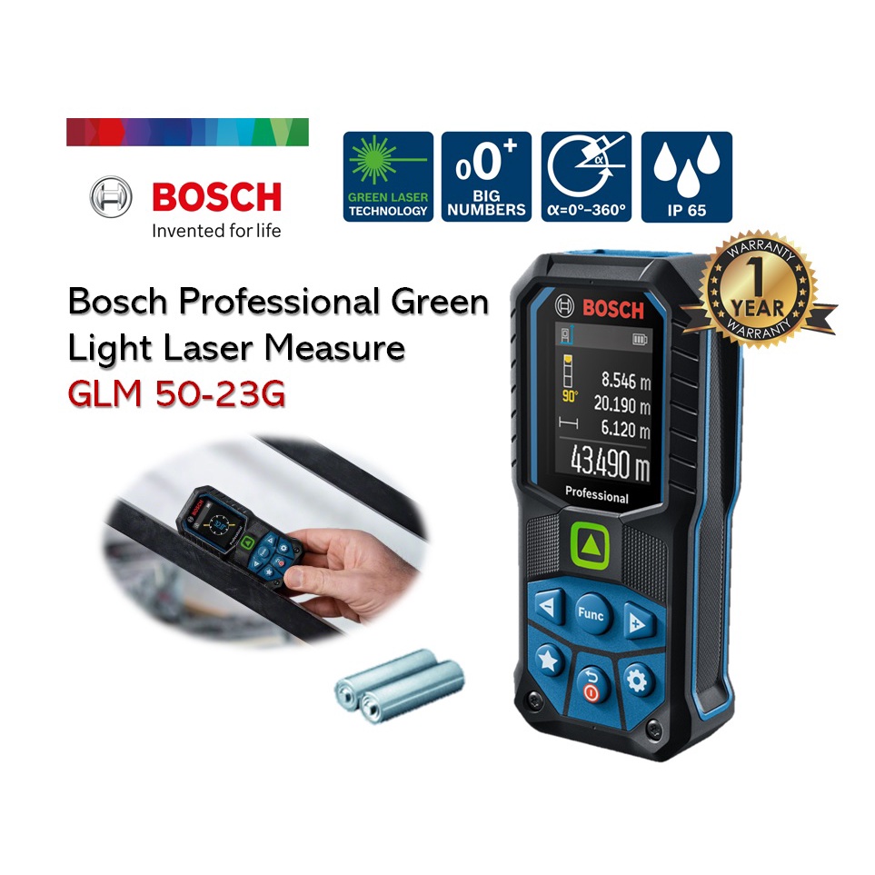 Bosch GLM 50-23G Professional Green Light Laser Measure / Distance ...