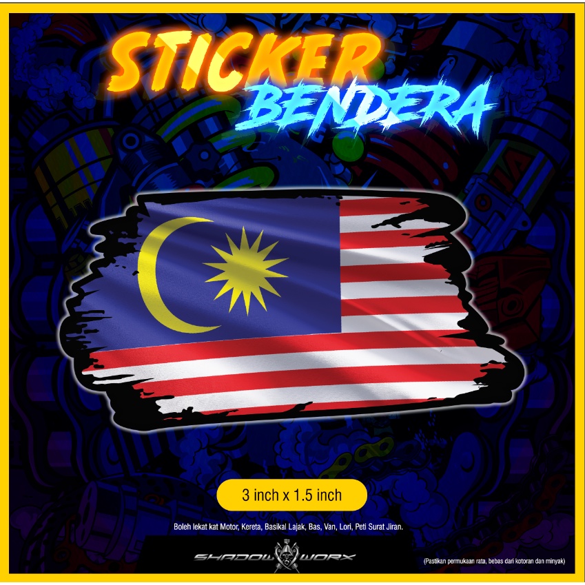 STICKER BENDERA / FLAG MALAYSIA STATE / NEGERI PAHANG PERAK TERENGGANU ...