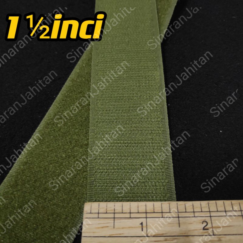 Velcro Tape Hijau Askar 1 inci - 4 inci / Army Green Velcro Tape /Army ...