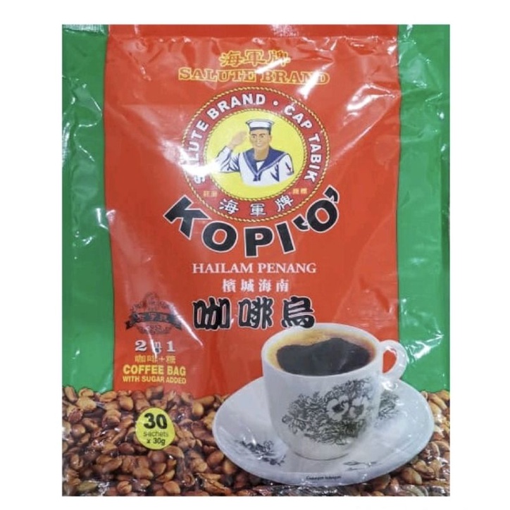 💥30Sachets X 30G💥 Penang Salute Brand 2 in 1 Kopi O 槟城海軍牌咖啡O Cap Tabik ...