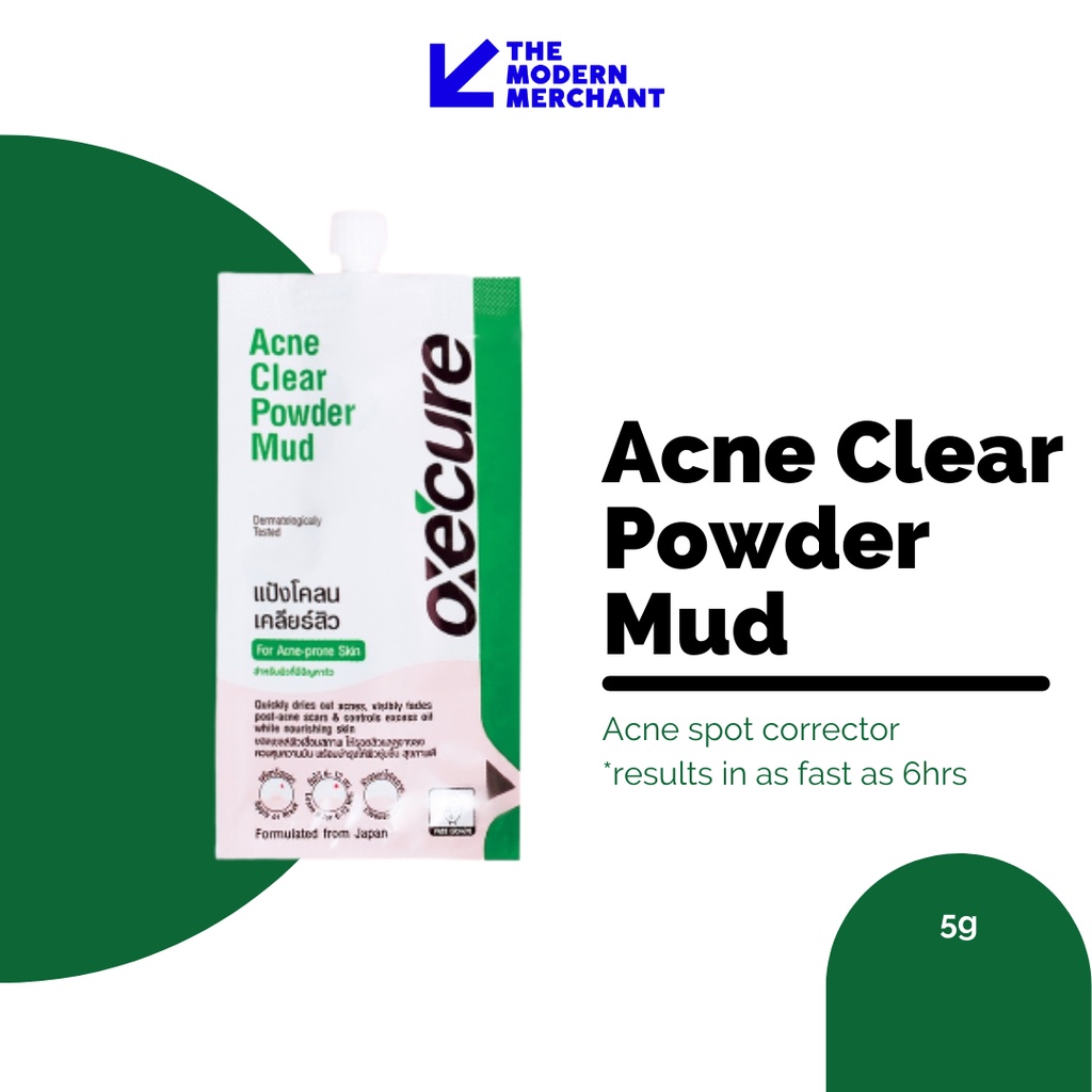 OXECURE Acne Clear Powder Mud 5g (1 sachet) | Shopee Malaysia